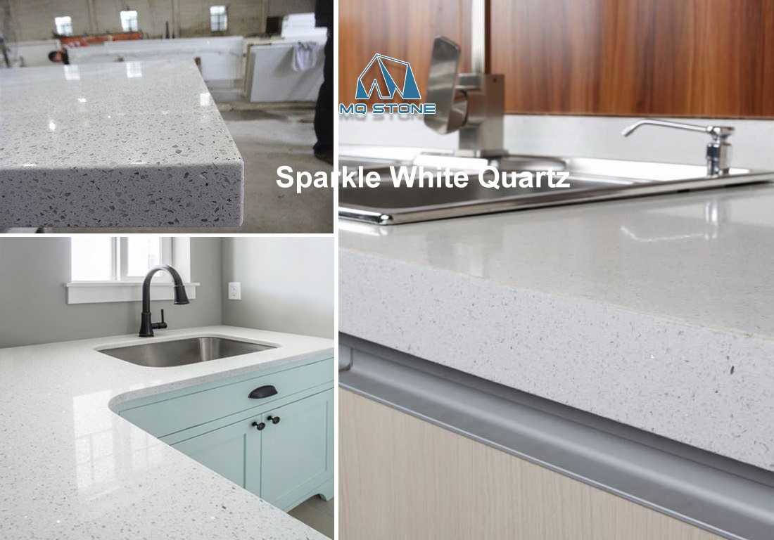 Sparkling White Quartz Countertop - China's leading stone supplier - MQ ...