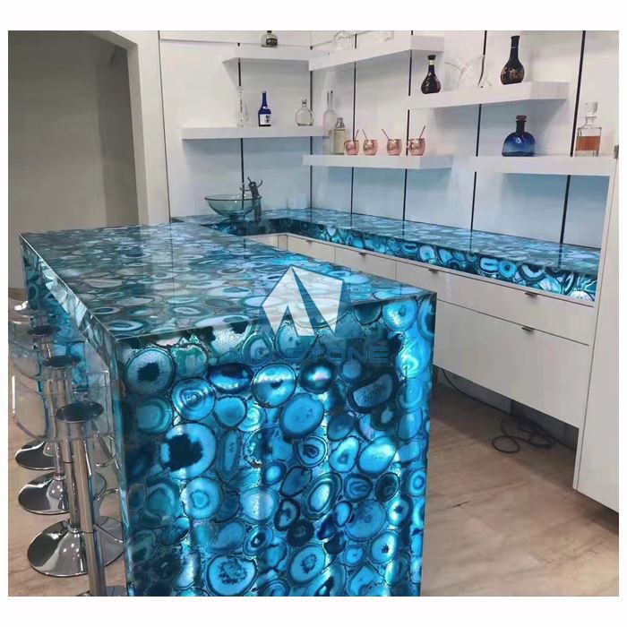 Blue agate countertop store