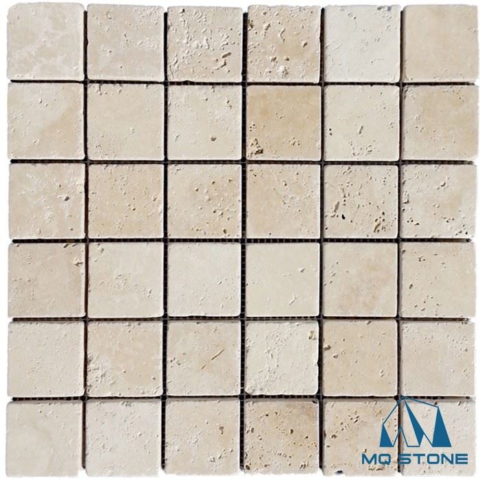 Tumbled Travertine Mosaic Tiles - China's leading stone supplier - MQ STONE