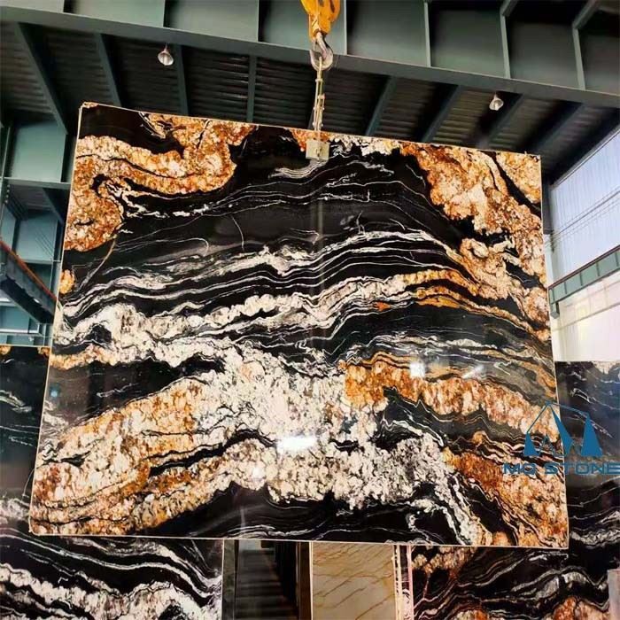 Polished Black Taurus Granite Slabs - China's leading stone supplier - MQ STONE
